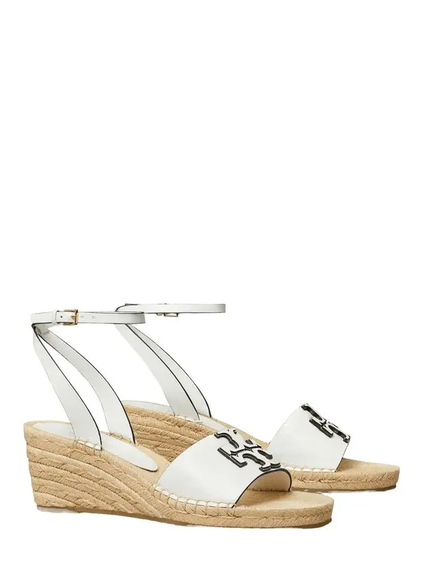 Tory Burch Ines Espadrille Platform Wedge Sandals - Gardenia