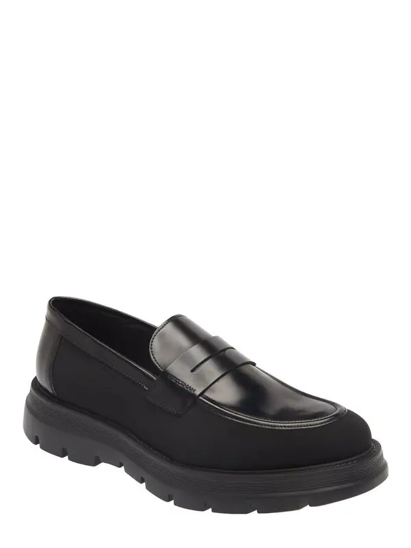 STUART WEITZMAN Club La Lugged Penny Loafer - Black