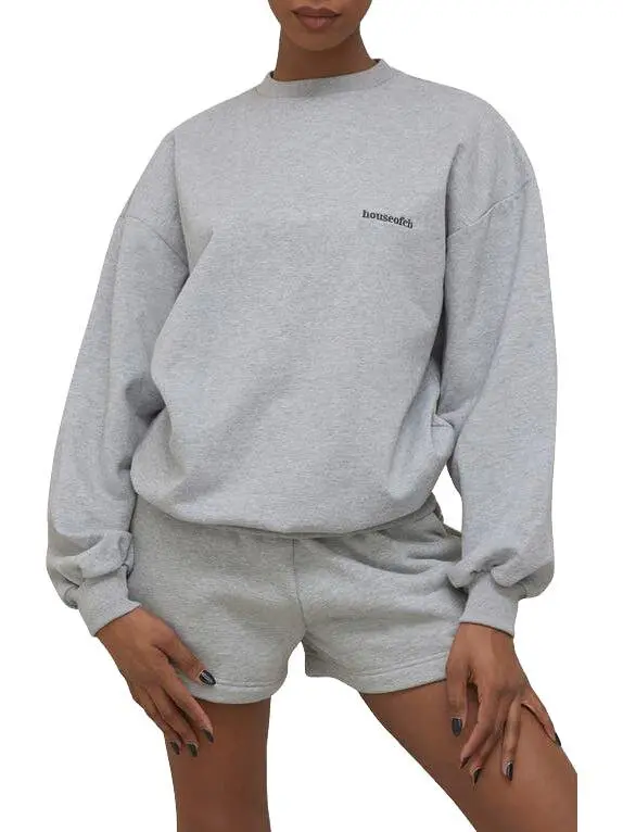 House Of Cb Logo Cotton Sweatshirt - Grey