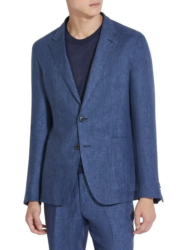 Zegna Oasi Linen Sport Coat - Blu Ciano