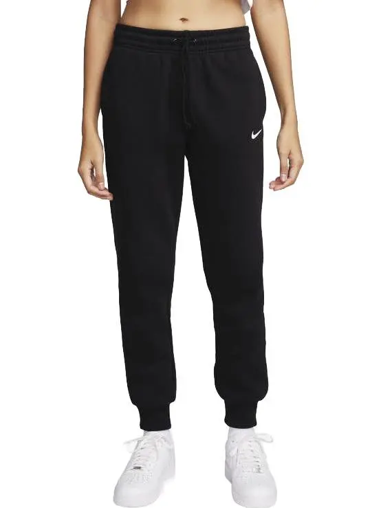Nike Phoenix Fleece Mid-rise Joggers - 010 Black/sail