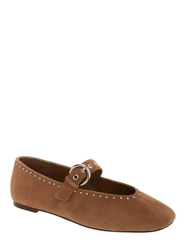 REFORMATION Bethany Ballet Flat - Farro Suede Studs