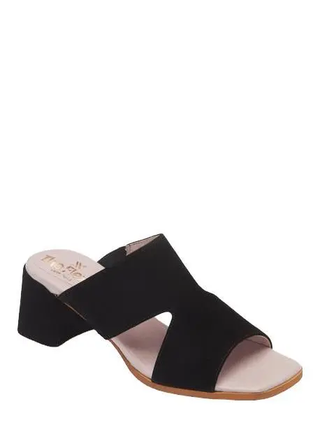 The Flexx Femie Suede Slide Sandal - Black