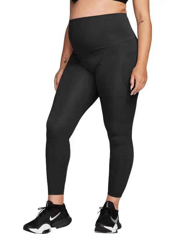 Nike Dri-fit High Waist 7/8 Maternity Leggings - Black