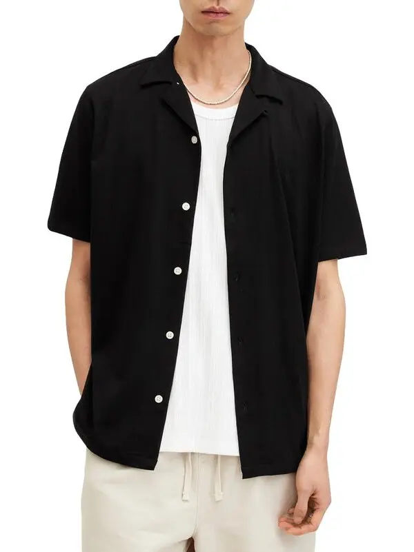 ALLSAINTS Hudson Camp Shirt - Black