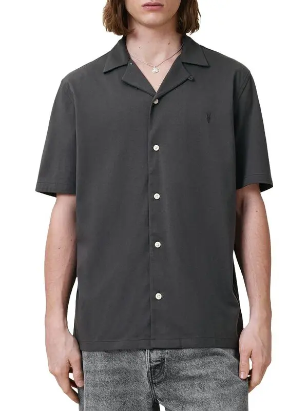 ALLSAINTS Hudson Camp Shirt - Carter Grey