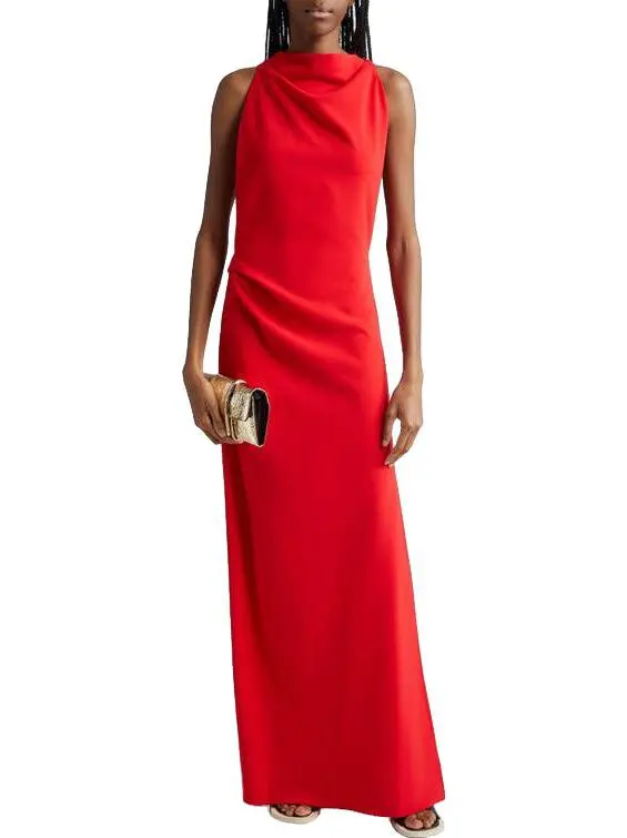 Proenza Schouler Faye Draped Gown - Red
