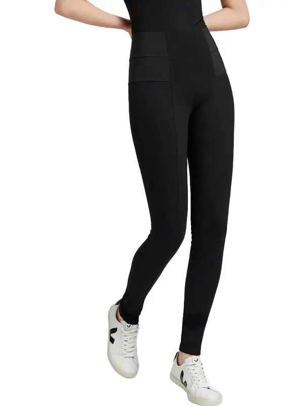 MARCELLA Gywn High Waist Ponte Knit Leggings - Black