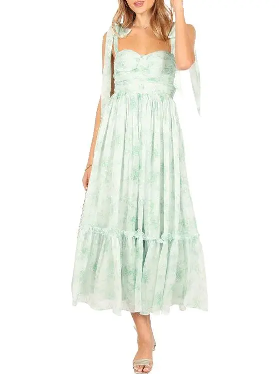 PETAL & PUP Floret A-line Midi Sundress - Sage
