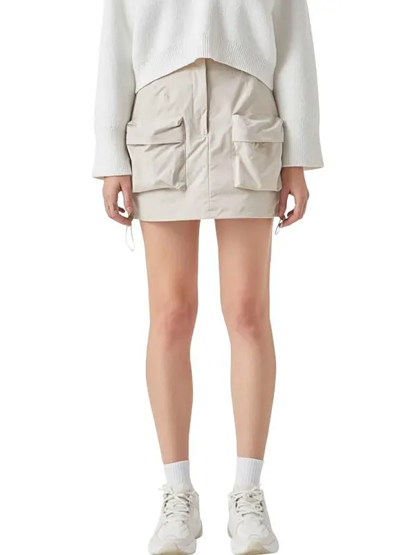 GREY LAB Cargo Mini Skirt - Beige