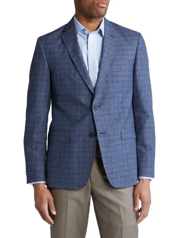 Jb Britches Plaid Sport Coat - Blue