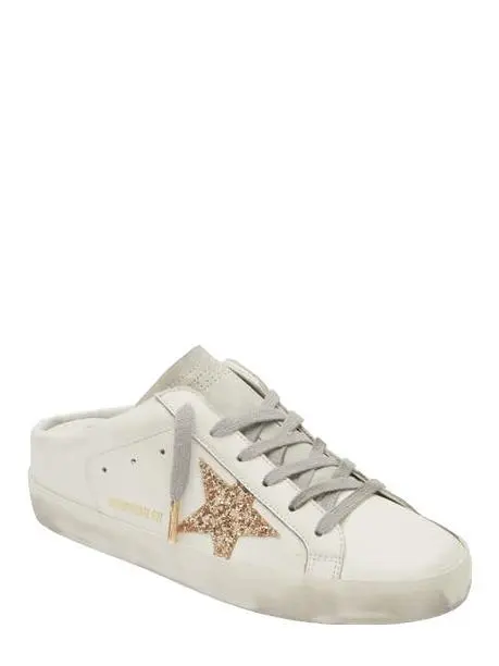 GOLDEN GOOSE Super-star Sabot Mule Sneakers - White/gold