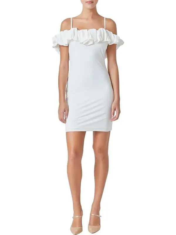 Endless Rose Off-the-shoulder Mini Dress - White
