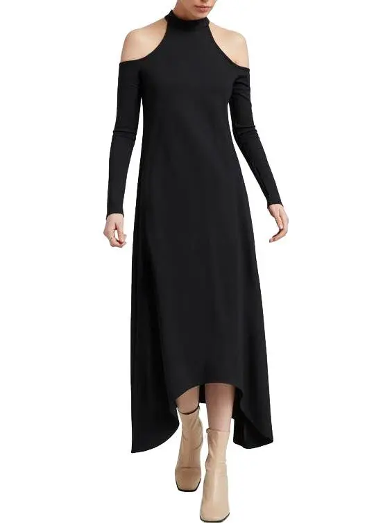 MARCELLA Kalene Cold Shoulder Maxi Dress - Black