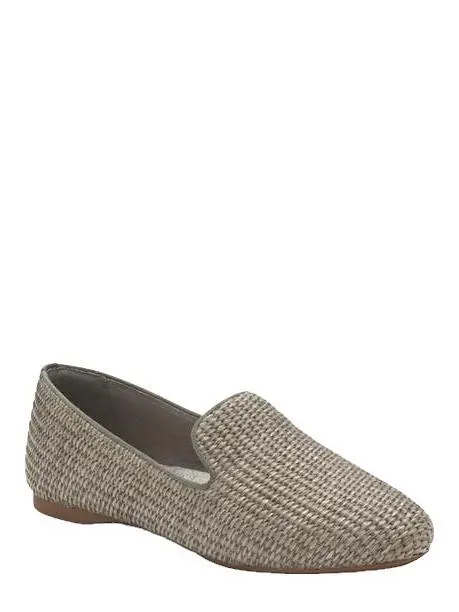 BIRDIES Starling Raffia Flat - Chateau Gray Raffia