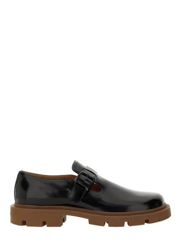 MAISON MARGIELA Leather Monk Strap Shoes - Black
