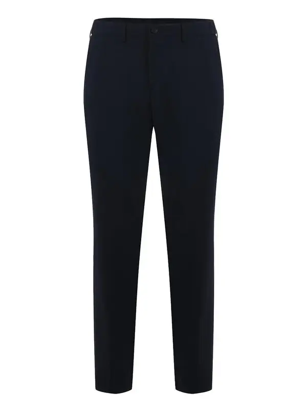 BOSS Trousers In Techno Viscose - Blue