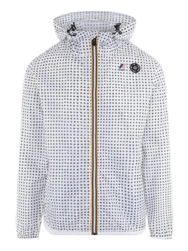 K-WAY X 10 CORSO COMO Waterproof Jacket - White+black