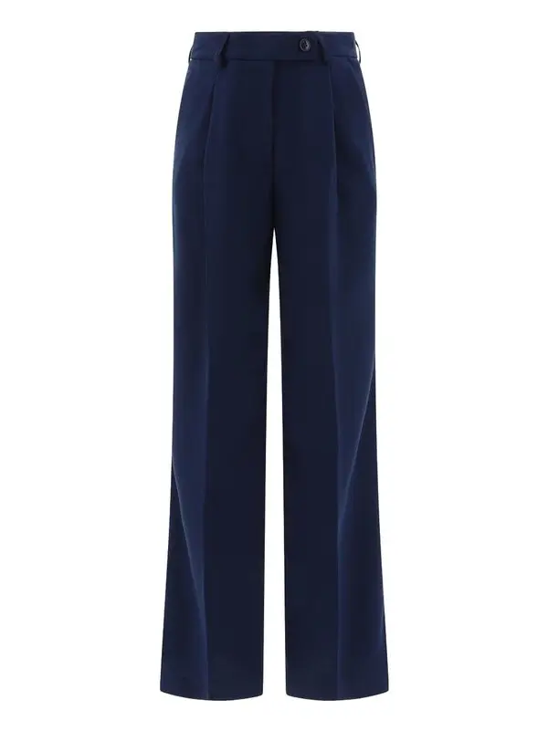 F.IT Tailored Trousers With Pressed Crease - Blue
