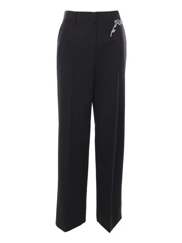 Prada Wide Leg Trousers - Blue