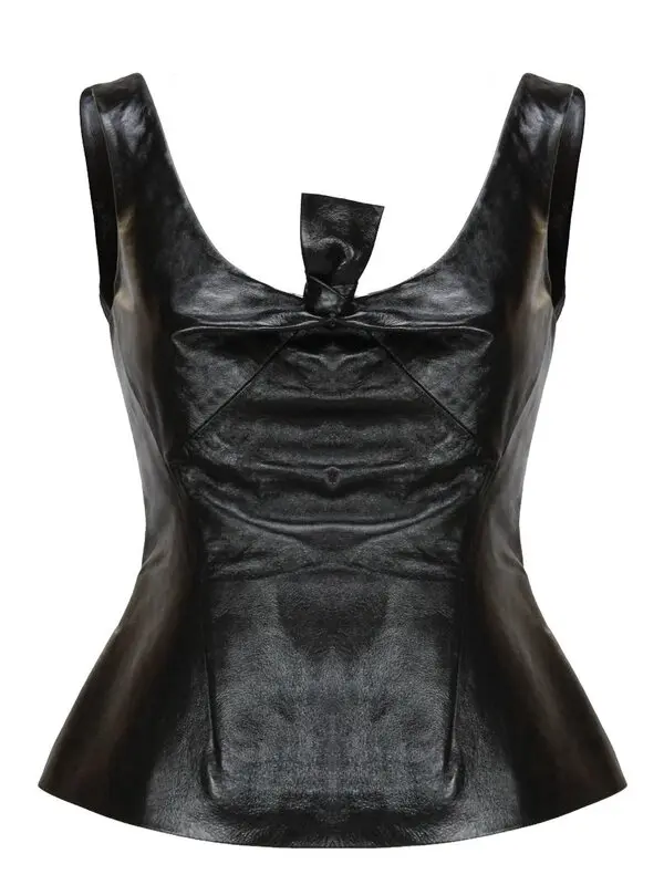 Givenchy Lamb Leather Top - Black