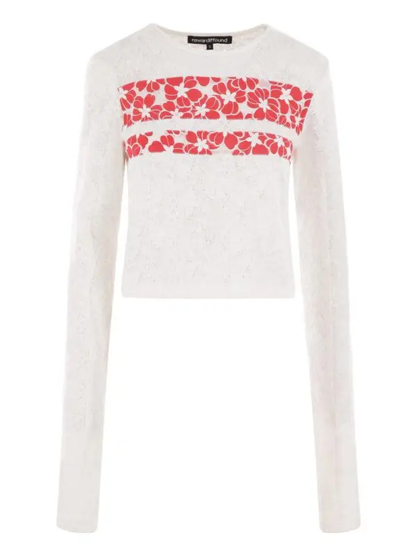 REWARD IF FOUND Cropped Knit Top - Neonred