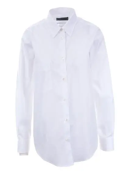 10 CORSO COMO Cotton Poplin Shirt - Optic White