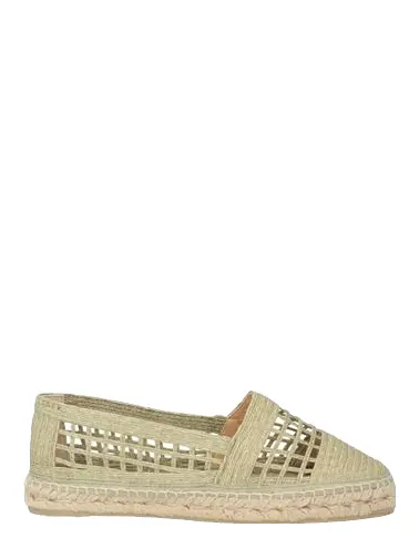 CastaÑer Natural Raffia Espadrilles - Sage Green