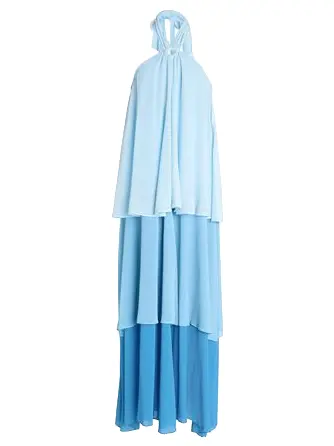 GANNI Maxi Dress Light Recycled Polyester - Blue