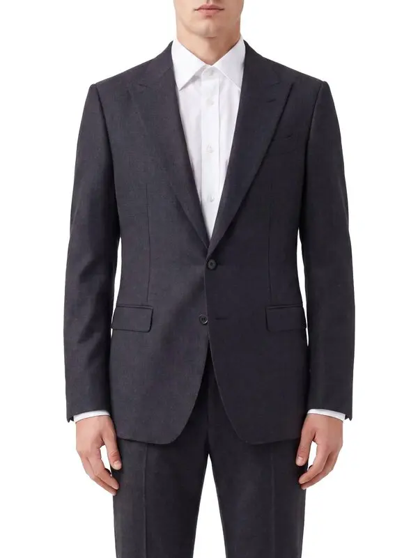 Dolce & Gabbana Taormina Slim Fit Wool Suit With Single-breasted Blazer - Grey