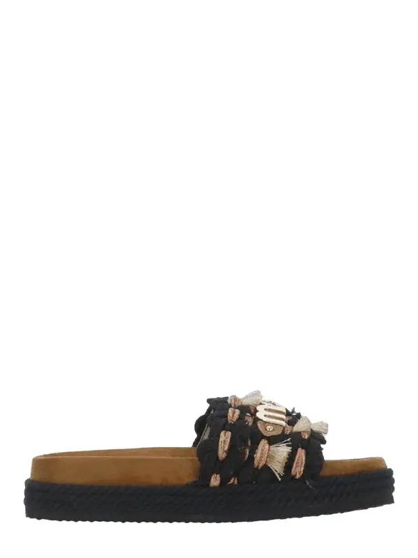 Mou Flat Sandals - Black