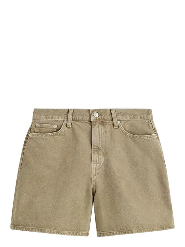 Cos High-rise Denim Shorts - Beige