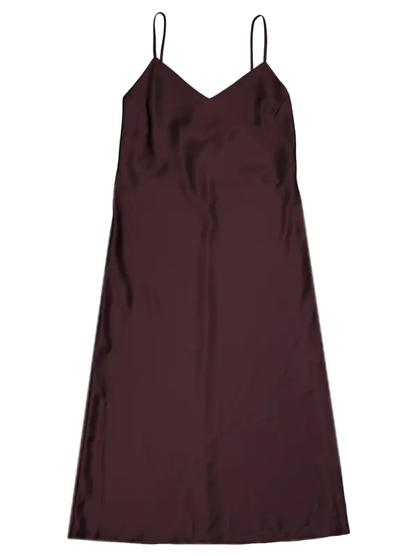 BLANCA VITA Acacia Satin Slip Midi Dress - Purple