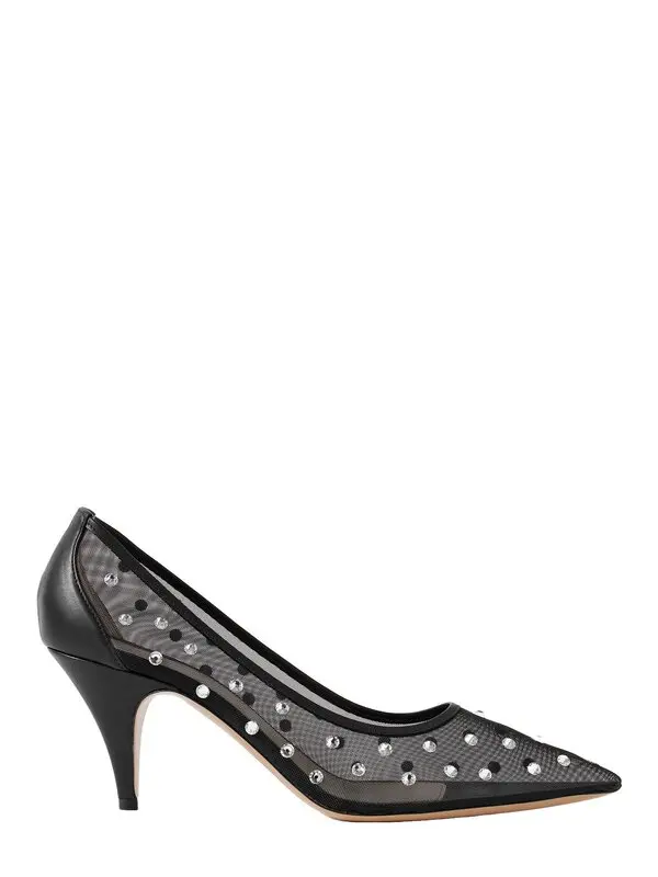 Khaite River Iconic Crystal-embellished Mesh Pumps - Black