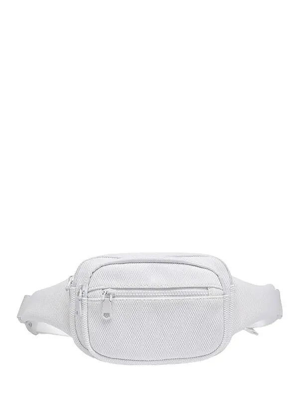 SOL AND SELENE Hip Hugger Mesh Belt Bag - White