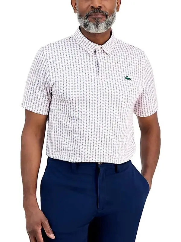 Lacoste Regular Fit Logo Golf Polo Shirt - Flamingo/ Flour