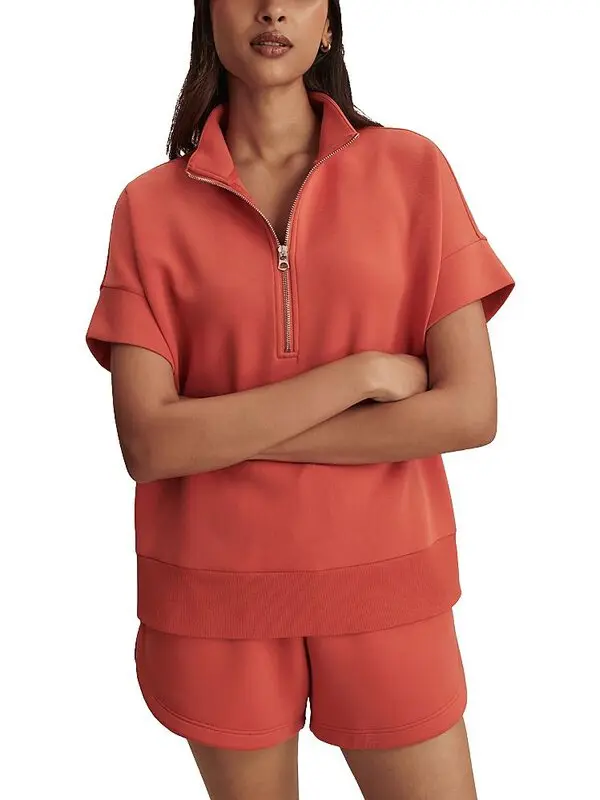 Varley Ritchie Short Sleeve Sweatshirt - Summer Fig