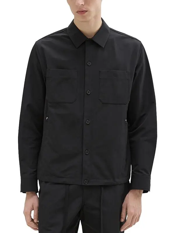 Theory Drawstring Hem Shirt Jacket - Black