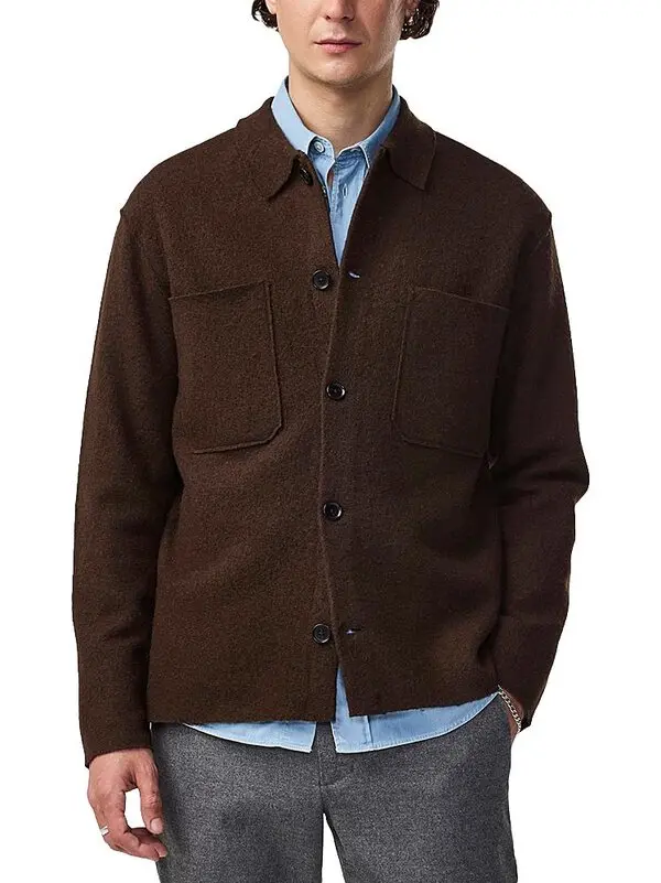 Nn07 Jonas 6398 Wool Overshirt - Demitasse