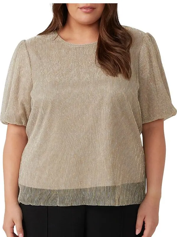 ESTELLE Pleated Top - Gold