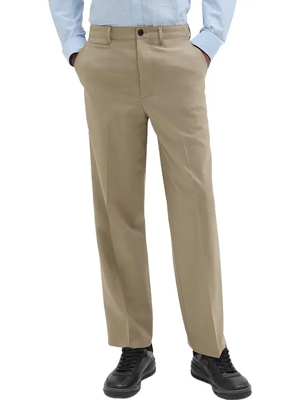 Theory Relaxed Straight Fit Suit Pants - Light Quarry
