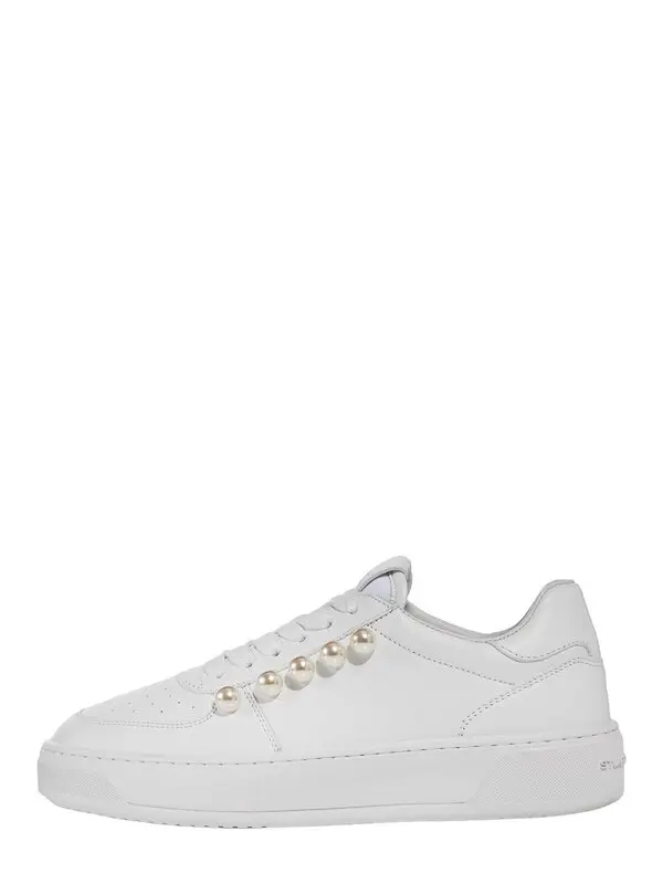 STUART WEITZMAN Courtside Pearl Sneakers - White