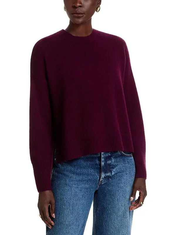 Bloomingdale'S Long Sleeve Crewneck Pullover - Heather Burgundy