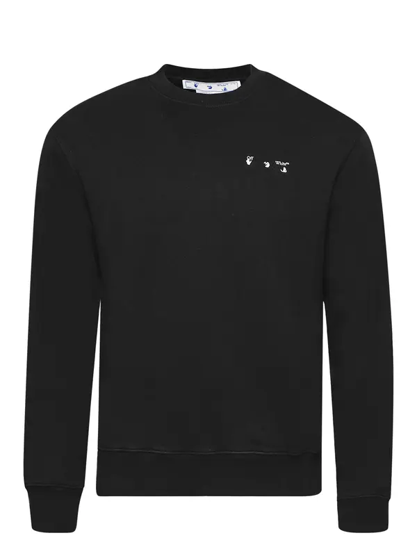 Off-White Caravag Paint Slim Crewneck - Black