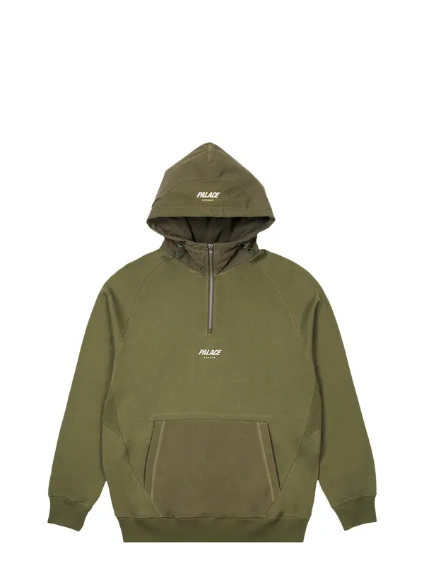 PALACE Cotton Panel 1/4 Zip - Green