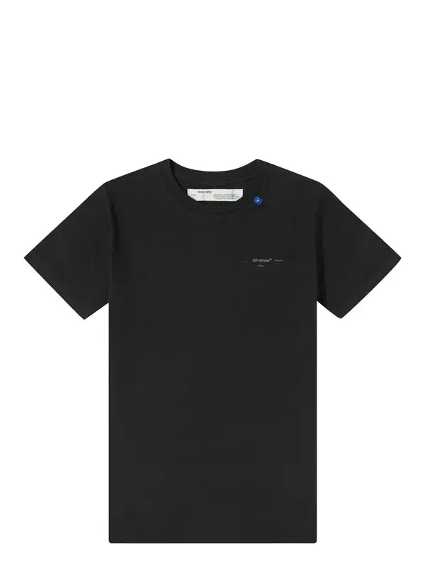 Off-White Unfinished Short Sleeve Over Tee / Silver - Black
