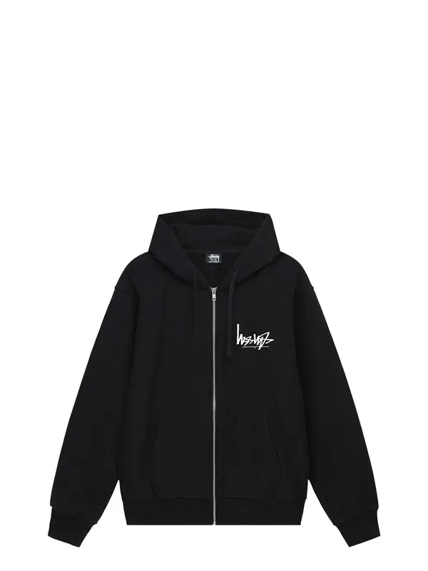 StÜssy Flipped Zip Hoodie - Black