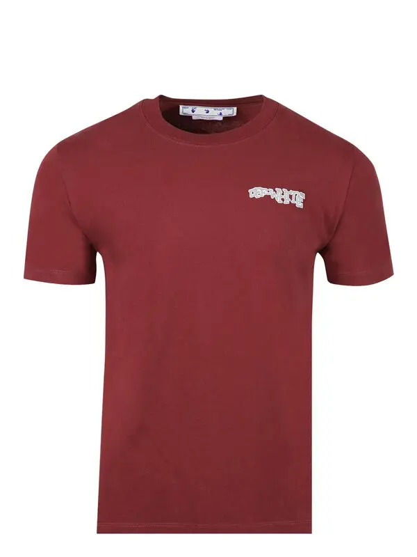Off-White Carlos Arrow Slim Short-sleeve Tee 'burgundy - Red