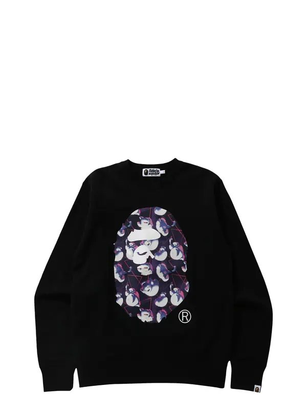 A BATHING APE X Ghostbusters Ape Head Crewneck - Black