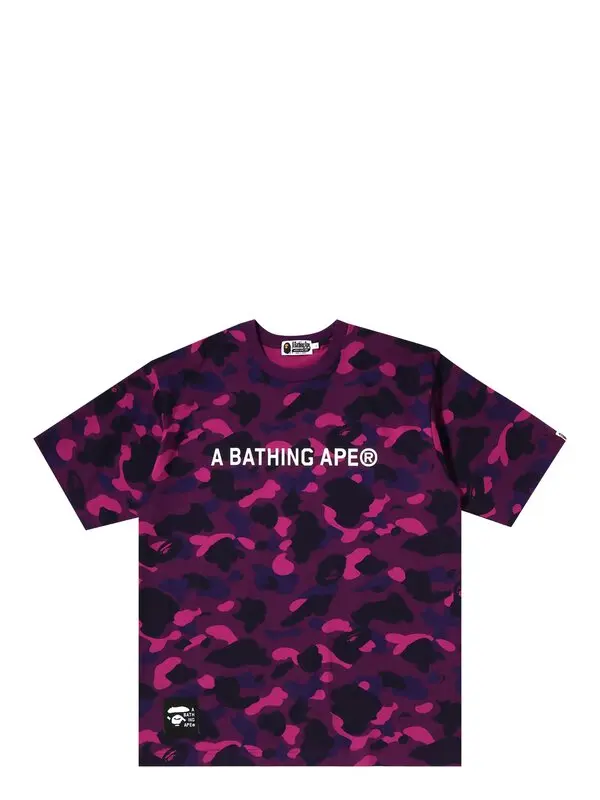 A BATHING APE Color Camo Shark Tee - Purple